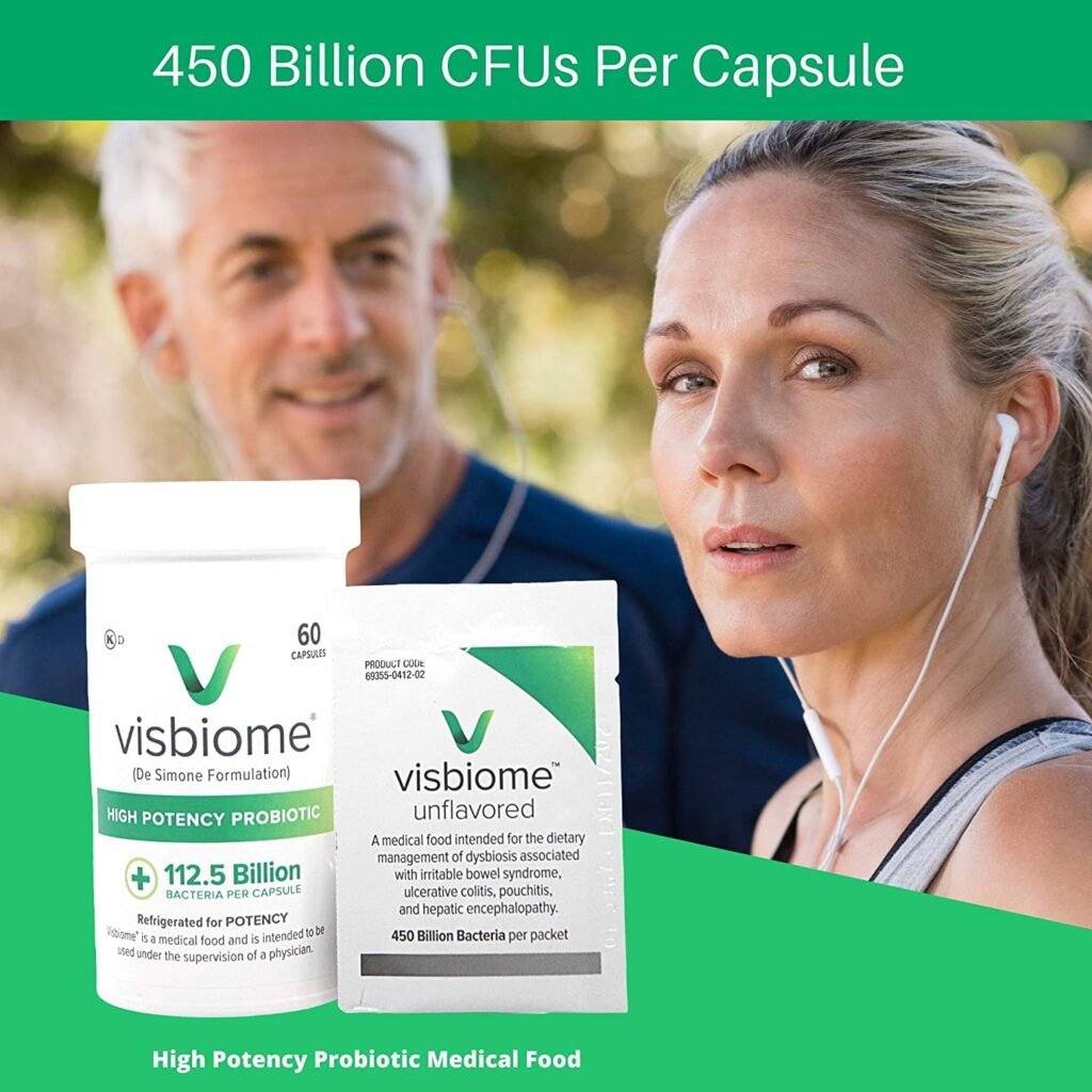 Visbiome® High Potency Probiotic 60 Capsules 112.5 Billion CFU ...